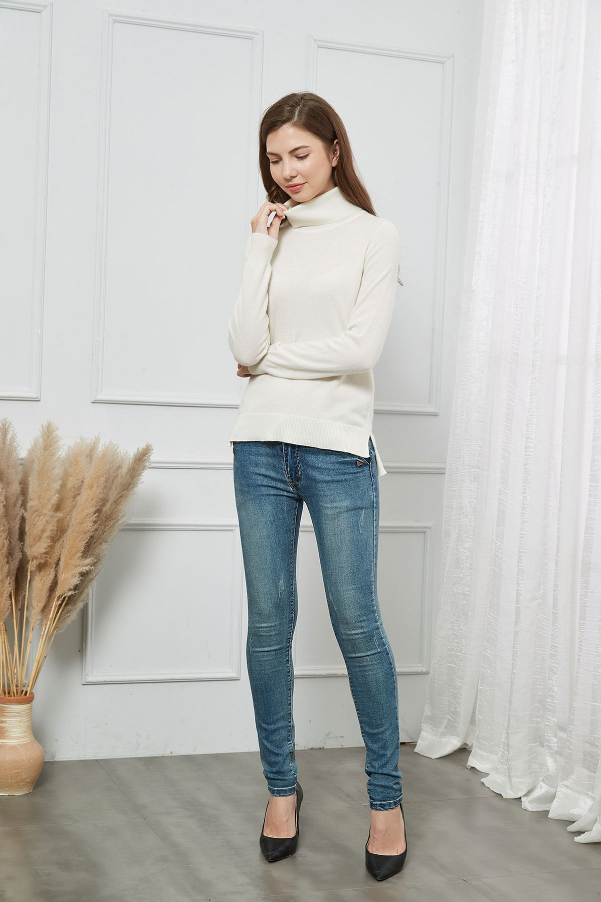 Women's Baby Cashmere Turtle Neck Sweater — Ewsca