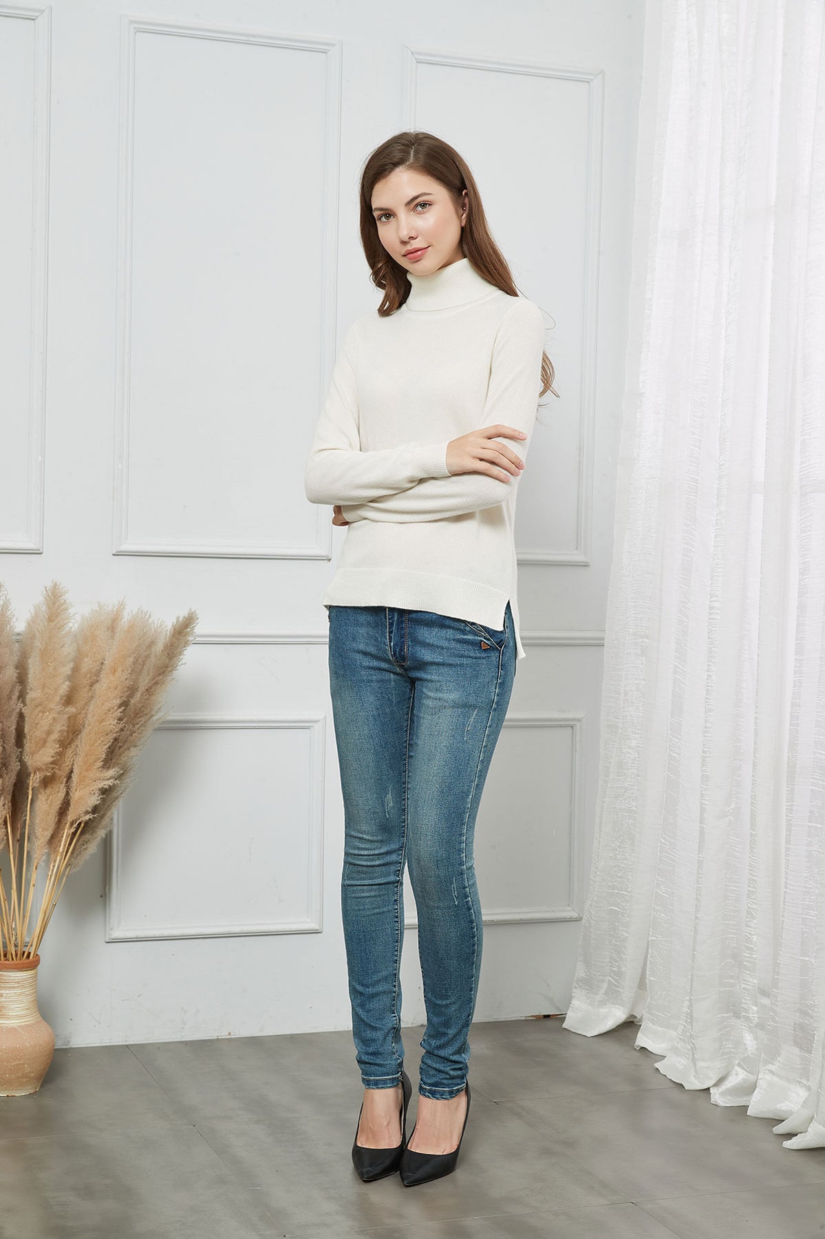Women's Baby Cashmere Turtle Neck Sweater — Ewsca